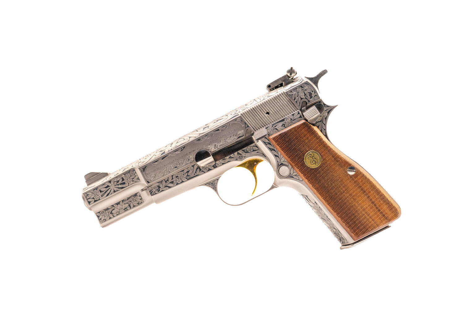 Factory Engraved Louis XVI FN Belgian Browning Hi Power 9mm Semi ...